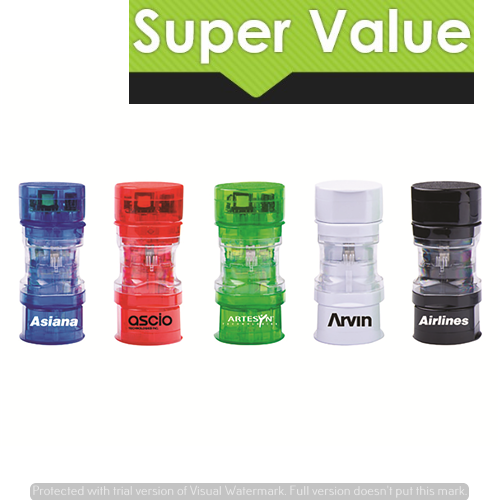 Promotional Basic Round Travel Adaptors Customised in Australia