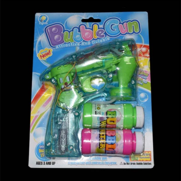 Bulk Customised Light Up Bubble Guns with 2 Bubble Solutions